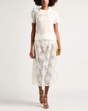 Emporio Armani Silk Organza Ruffled Top