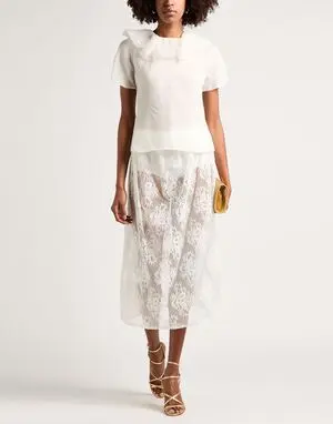 Emporio Armani Silk Organza Ruffled Top