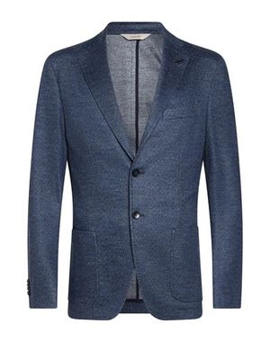 PAOLONI Blazer Size Virgin Wool, Cotton - Navy