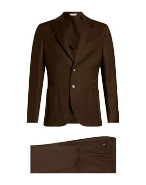 MANUEL RITZ Suit Chocolate Size Wool, Elastane - Brown