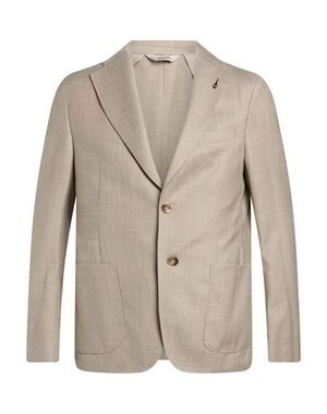 PAOLONI Blazer Size Virgin Wool, Elastane - Beige