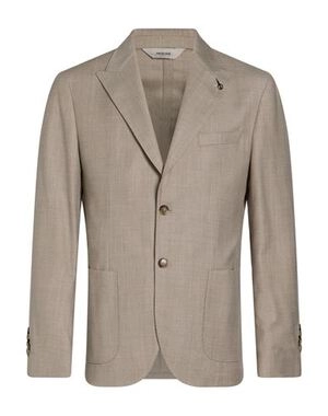 PAOLONI Blazer Size Virgin Wool, Elastane - Grey