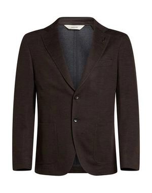 PAOLONI Blazer Dark Size Cotton, Virgin Wool, Acrylic, Polyamide - Brown