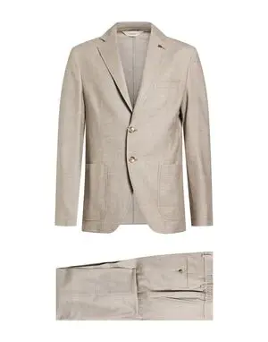 PAOLONI Suit Khaki Size Virgin Wool, Elastane
