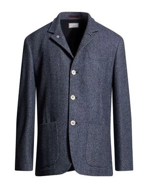 BRUNELLO CUCINELLI Man Blazer Slate Blue Size M Wool, Silk, Cashmere