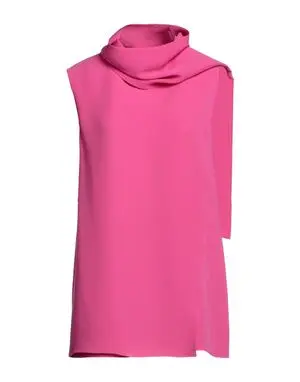 Valentino Garavani Sleeveless Draped Neck Crepe Top