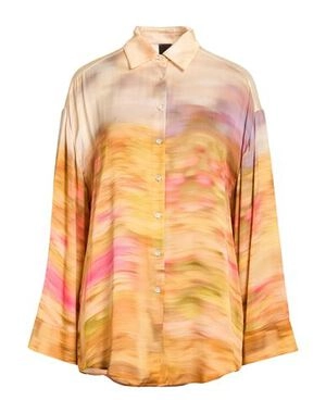 Pinko Viscose Satin Tie-dyed Shirt - Beige