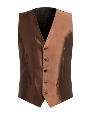 Dolce & Gabbana Bronze Silk Tailored Vest