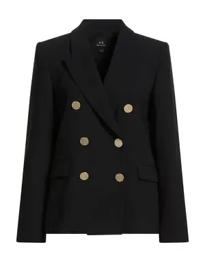 Armani Exchange Double Breasted Polyester Blazer