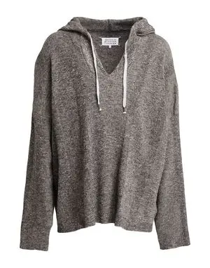 MAISON MARGIELA Mélange Knit Hooded Sweater - Grey