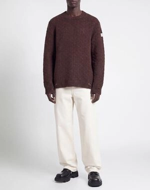 MAISON MARGIELA Virgin Wool & Acrylic Distressed Intarsia Knit Sweater