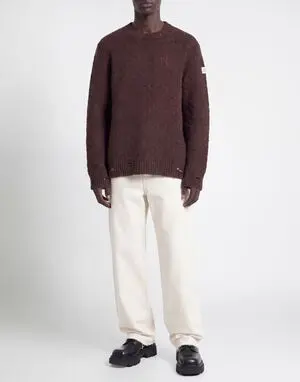 MAISON MARGIELA Virgin Wool & Acrylic Distressed Intarsia Knit Sweater