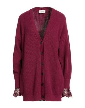 VICOLO Garnet Viscose, Polyamide, Wool, And Cashmere Cardigan