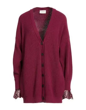 VICOLO Garnet Viscose, Polyamide, Wool, And Cashmere Cardigan