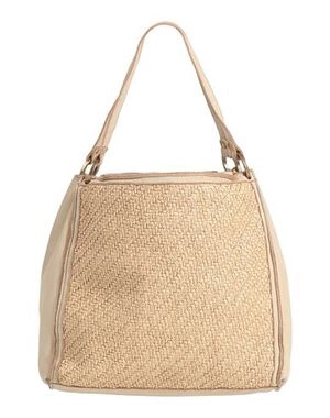 CATERINA LUCCHI Gold Handbag Sand Calfskin, Polyamide - Beige