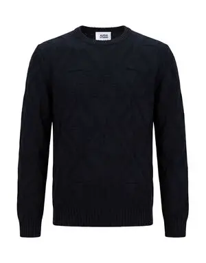 Alpha Studio Midnight Merino Wool Crewneck Sweater