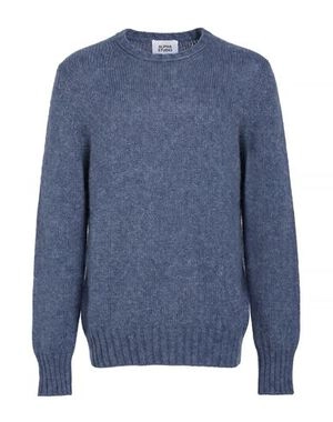 Alpha Studio Mélange Wool And Alpaca Wool Crewneck Sweater