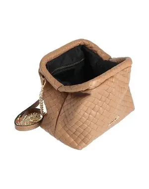 MARC ELLIS Woven Leather Clutch - Beige