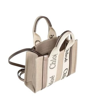 Chloé Canvas And Calfskin Shopper Bag