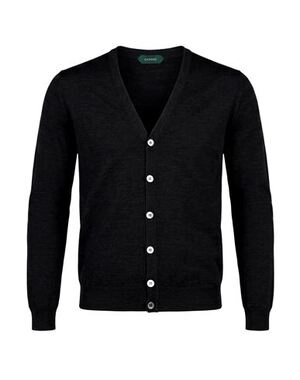 Incotex Cardigan Charcoal Size Virgin Wool, Polyamide - Grey