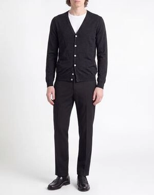 Incotex Cardigan Charcoal Size Virgin Wool, Polyamide