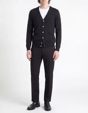 Incotex Cardigan Charcoal Size Virgin Wool, Polyamide
