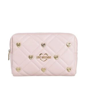Moschino Quilted Studded Clutch - Pink