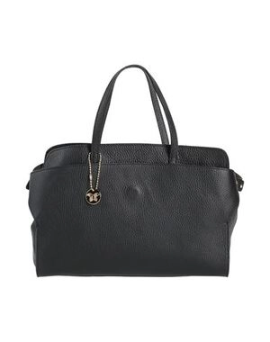LAURA DI MAGGIO Pebbled Leather Tote Bag - Black