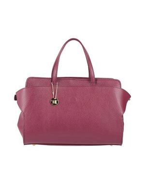 LAURA DI MAGGIO Pebbled Leather Tote Bag - Plum