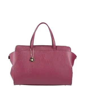 LAURA DI MAGGIO Pebbled Leather Tote Bag - Purple