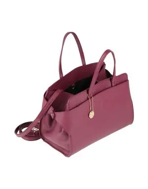 LAURA DI MAGGIO Pebbled Leather Tote Bag - Purple