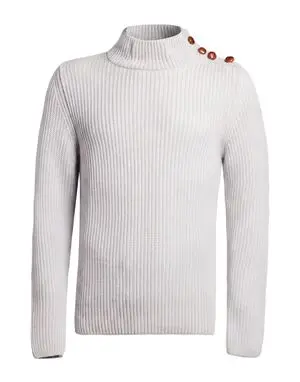 ZANONE Virgin Wool Turtleneck Sweater With Button Detailing