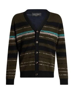 JACOB COHЁN Cardigan Military Size Virgin Wool - Green
