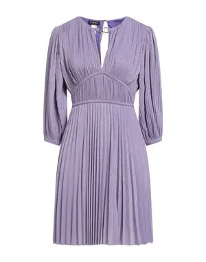 Liu Jo Pleated Mini Dress With Metallic Accents