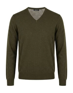 ARAGONA V-neck Cashmere And Silk Blend Sweater - Green