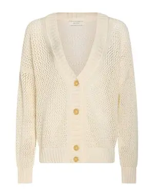 FILIPPO DE LAURENTIIS Open-knit V-neck Cardigan
