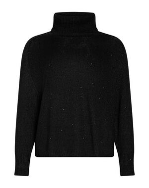 CARACTÈRE Sequined Turtleneck Knit Top