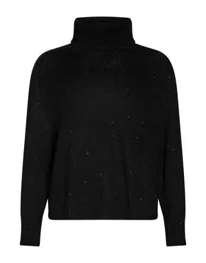 CARACTÈRE Sequined Turtleneck Knit Top