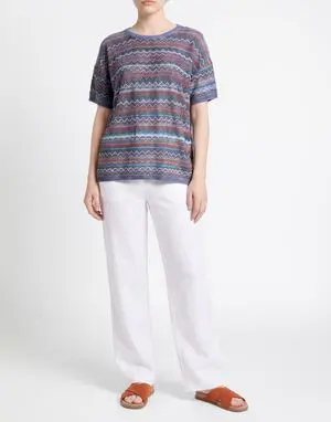 Missoni Multicolor Chevron Knit Cotton, Viscose, And Wool Sweater