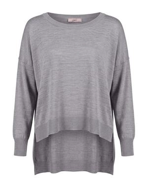 CARLA G. Sweater Size Wool, Acrylic - Grey