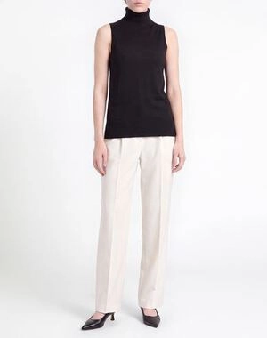 CARLA G. Sleeveless Turtleneck Knit Top