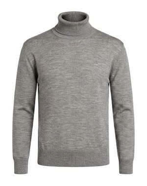 CARLA G. Turtleneck Size Merino Wool - Grey