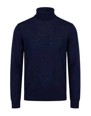 CARLA G. Turtleneck Size Merino Wool - Navy