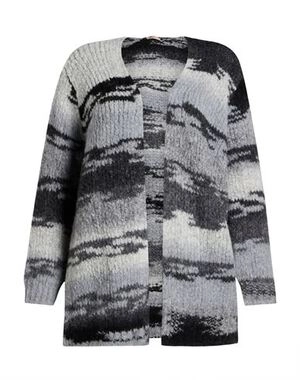 CARLA G. Multicolor Wool Blend Cardigan