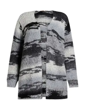 CARLA G. Multicolor Wool Blend Cardigan