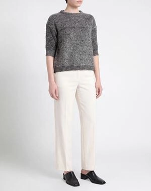 CARACTÈRE Mélange Crewneck Sweater In Mohair Wool And Polyamide - Grey