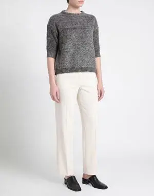 CARACTÈRE Mélange Crewneck Sweater In Mohair Wool And Polyamide - Grey