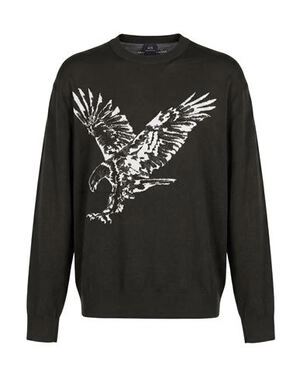 Armani Exchange Eagle Graphic Crewneck Sweater - Green