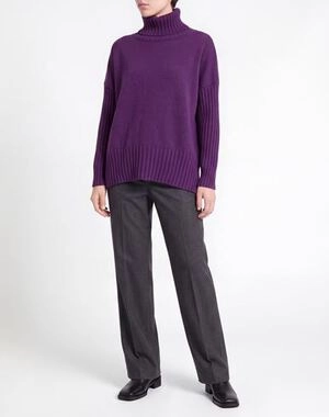 CARLA G. Turtleneck Heavy Knit Pullover