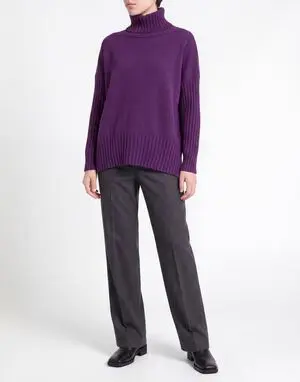 CARLA G. Turtleneck Heavy Knit Pullover